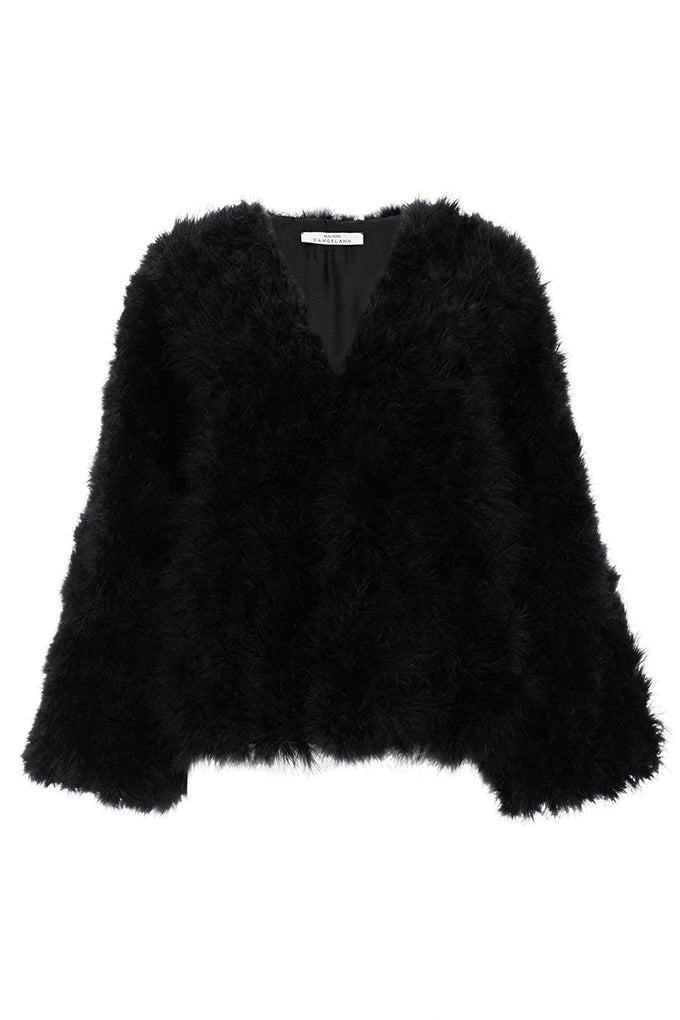 Feather cropped jacket – AngelAnn Trading LLC